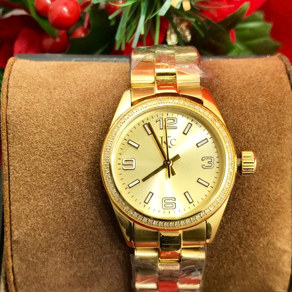 Accessories | Elegant Womens Gold Kc Watch With Diamond Face | Poshmark